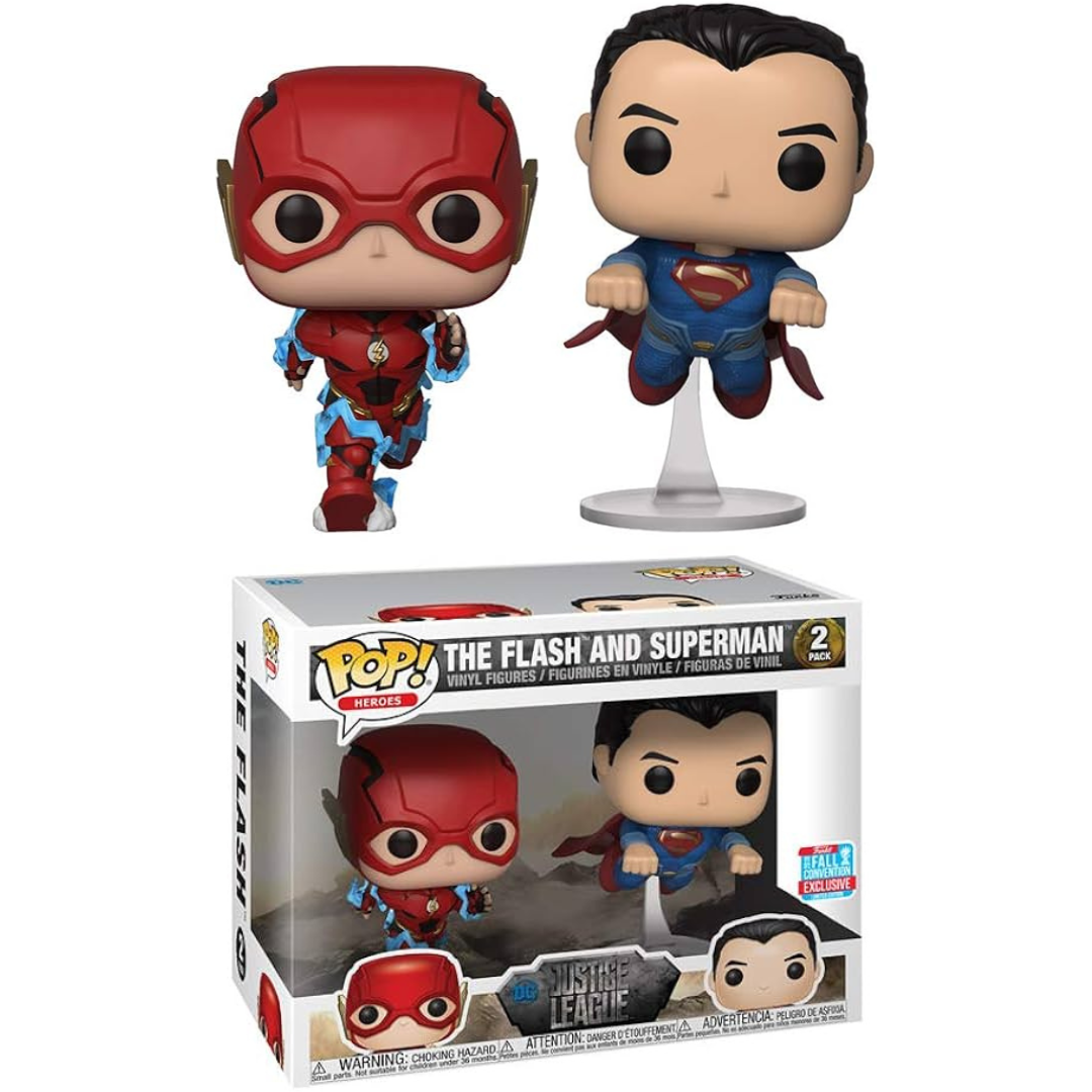 Funko Pop Marvel The Flash and Superman 2pack 2018 Fall Convention Exc ...
