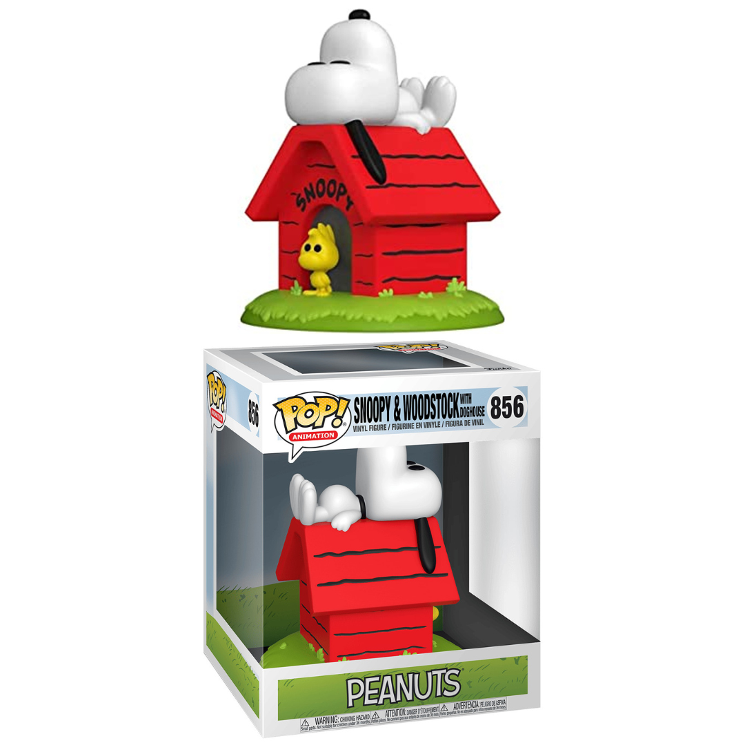 Funko Pop Animation Peanuts Snoopy & Woodstock with Doghouse 856 ...